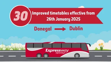 Improved Route 30 Donegal-Dublin Service
